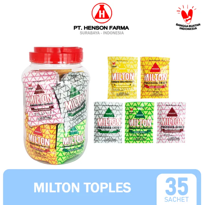 MILTON PASTILLES Permen Milton Pastilles Candy Toples Isi 35 Sachet ...