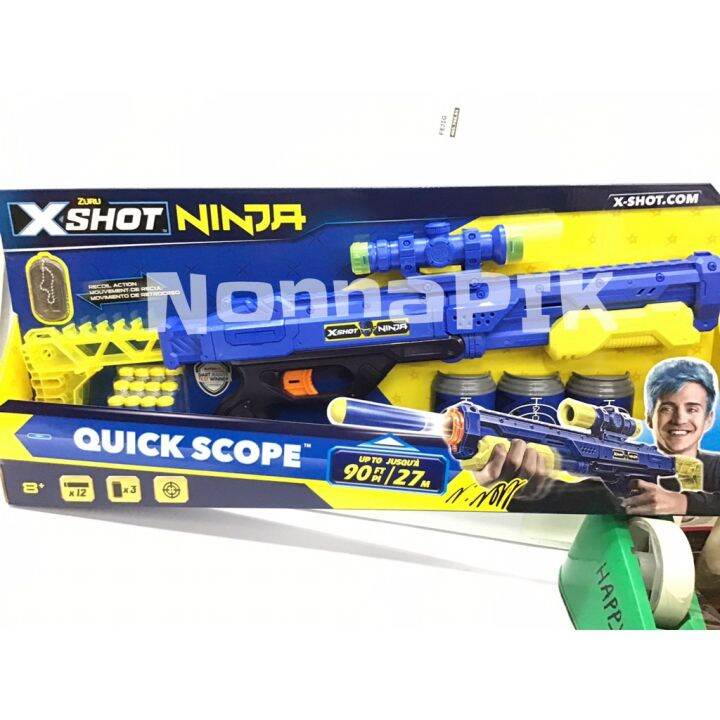 Zuru Xshot Ninja QUICK SCOPE / HAWKEYE X shot Quickscope / Sniper ...