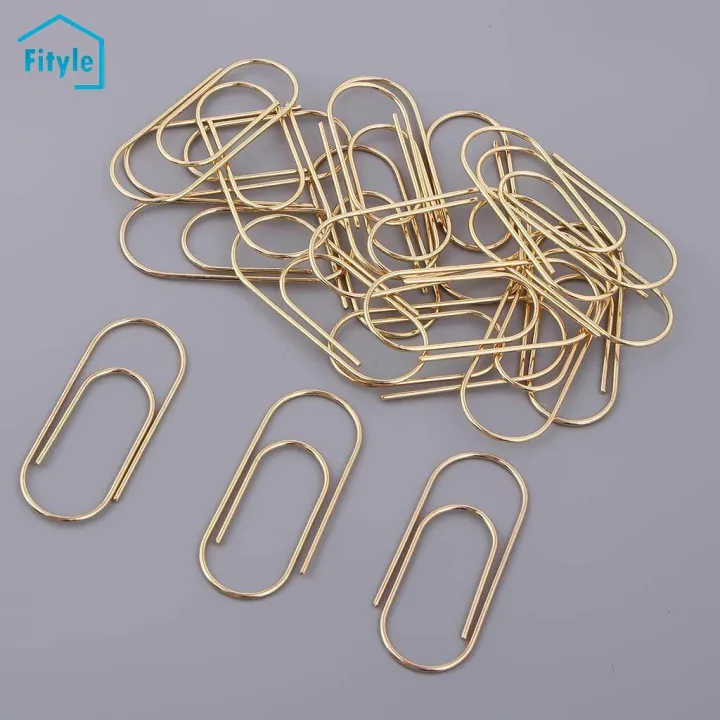 Fityle 20 Pack Large Metal Paper Clips Jumbo Bookmark Stationery ...