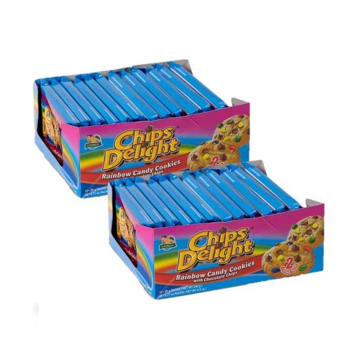 Chips Delight Rainbow Candy Cookies with Chocolate Chips 20g x 12 ...