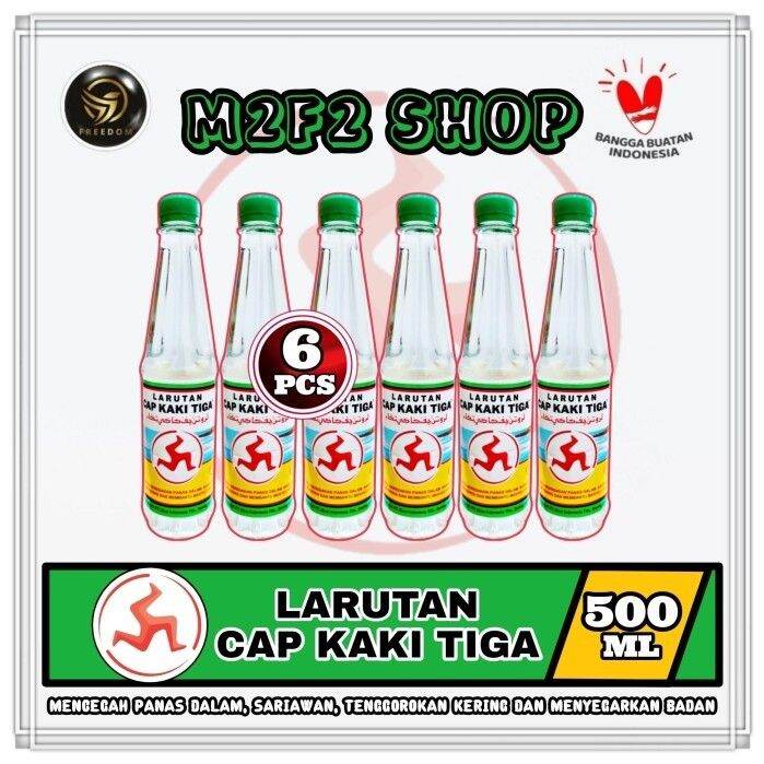 Larutan Penyegar Cap Kaki Tiga Botol Original - 500 ml (Kemasan Pack ...