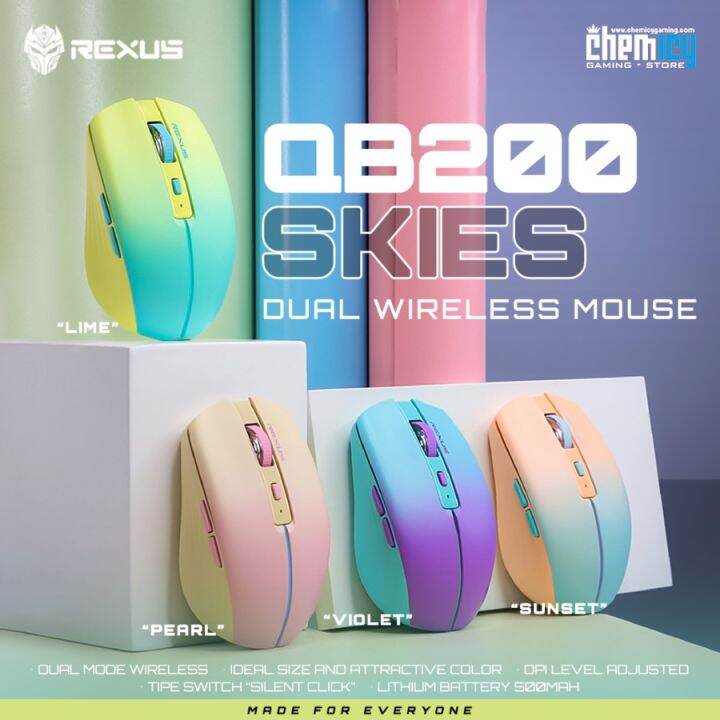 Rexus QB200 / QB 200 Skies Wireless Bluetooth Office Mouse | Lazada ...