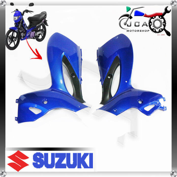 ORIGINAL SUZUKI MAIN PIPE COVER (LEG SHIELD) FOR RAIDER J 110 - BLUE ...