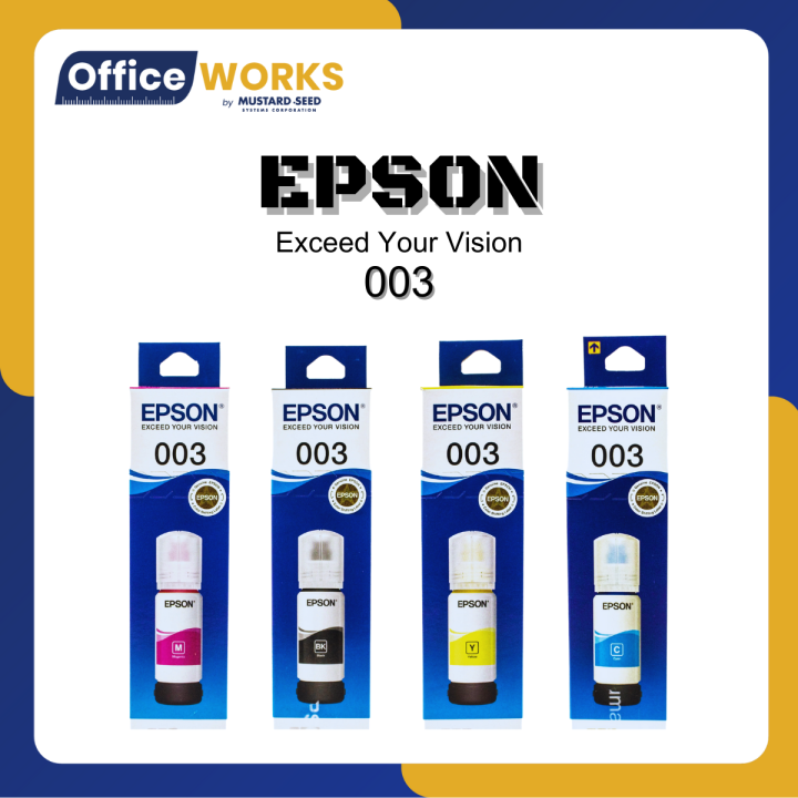 Epson 003 ink Black CYM / Continuous Inks | Lazada PH