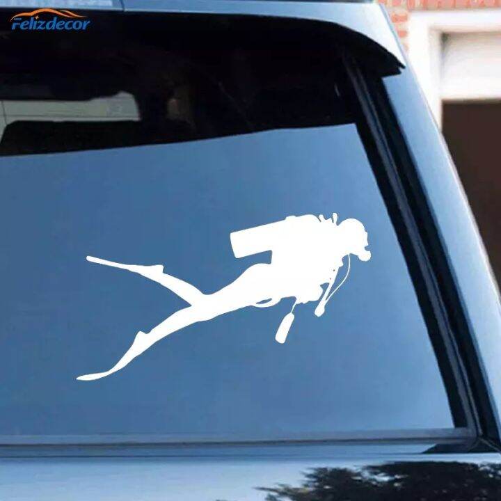 Scuba Diving Sticker Diver Snorkeling Car Trailer Truck Tank Decal Car ...