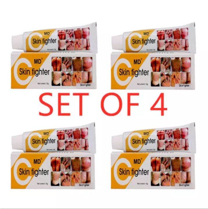 (SET OF 4)Original MD Skin Fighter Cream for Skin Allergies or Fungis ...