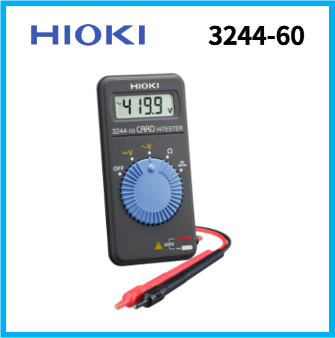Hioki 3244-60 CARD HiTESTER Card-style Pocket Digital Multimeter for ...