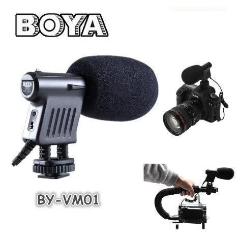 ไมโครโฟน BOYA รุ่น BY-VM01 สำหรับ DSLR Camera Camcorder DV ช่วยลดเสียงรบกวนการสั่นสะเทือนในช่วง ...