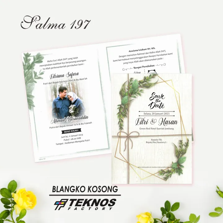 [100 PCS] BLANGKO UNDANGAN KOSONG - BLANKO UNDANGAN NIKAH SALMA 197 ...