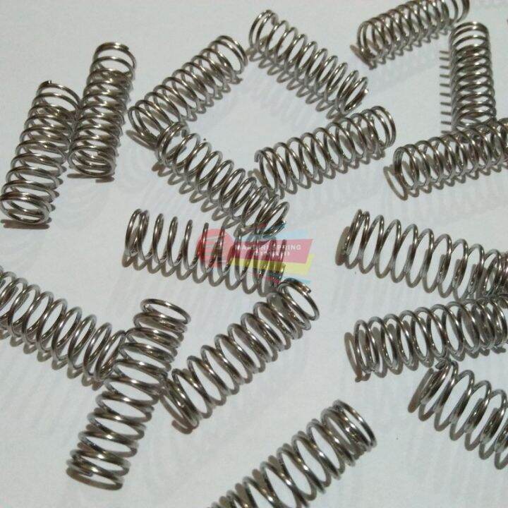 4 pcs Per Spring pegas Tekan 1 mm Stainless OD 10 mm Panjang 3 cm ...