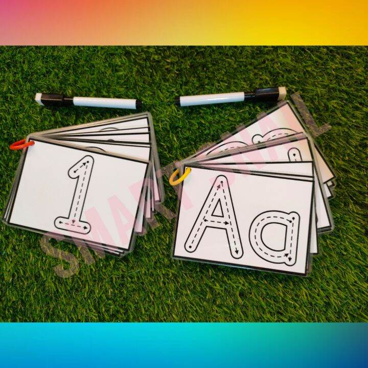 LAMINATED TRACING ALPHABET AND NUMBER FLASHCARDS | Lazada PH
