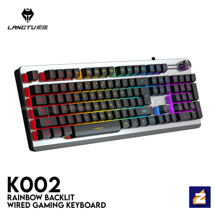 Original LANGTU K002 Gaming Keyboard Full Size Keyboard Membrane 104 Key Wired USB Interface ...