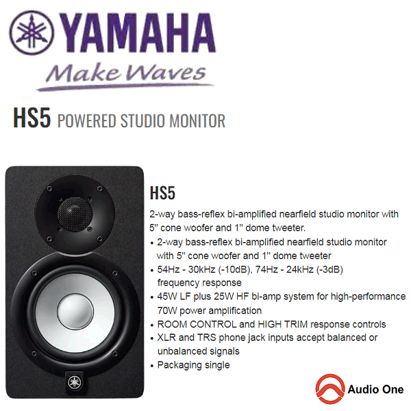 Yamaha HS-5 Speaker Powered Studio Monitor | Lazada Indonesia