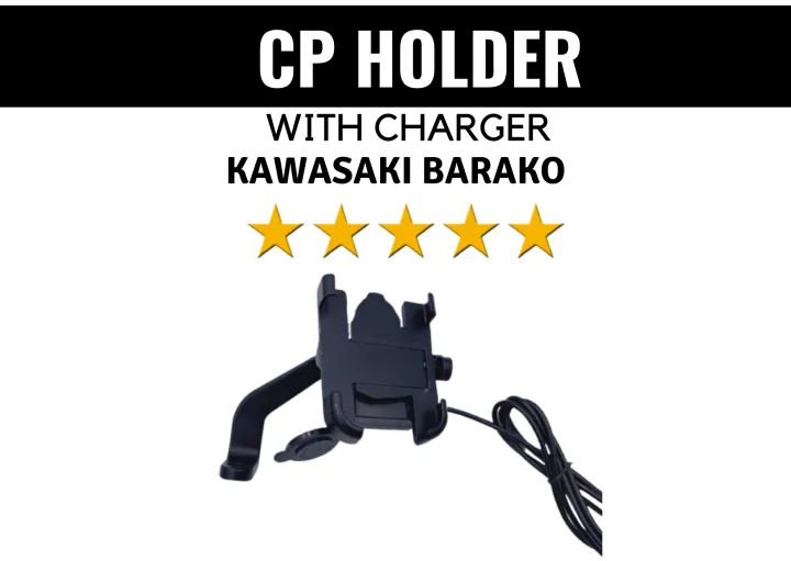KAWASAKI BARAKO CP holder for Aluminum alloy, Anti slip phone holder , Matibay at pang lubakan ...
