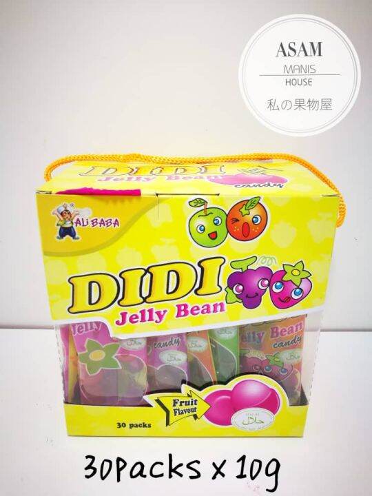 Alibaba Didi Jelly Bean (Fruit Flavour Candy)30 Packs x 10g | Lazada
