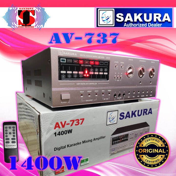 ORIGINAL SAKURA AV-737 1400wx2 STEREO MIXING AMPLIFIER | Lazada PH