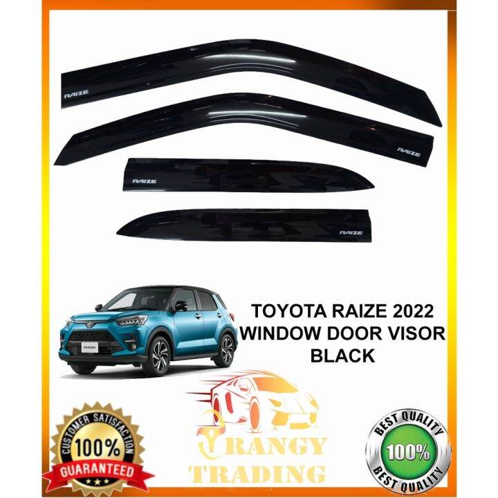 Toyota Raize 2022 to 2023 Window Door Visor Black Injection Type ...
