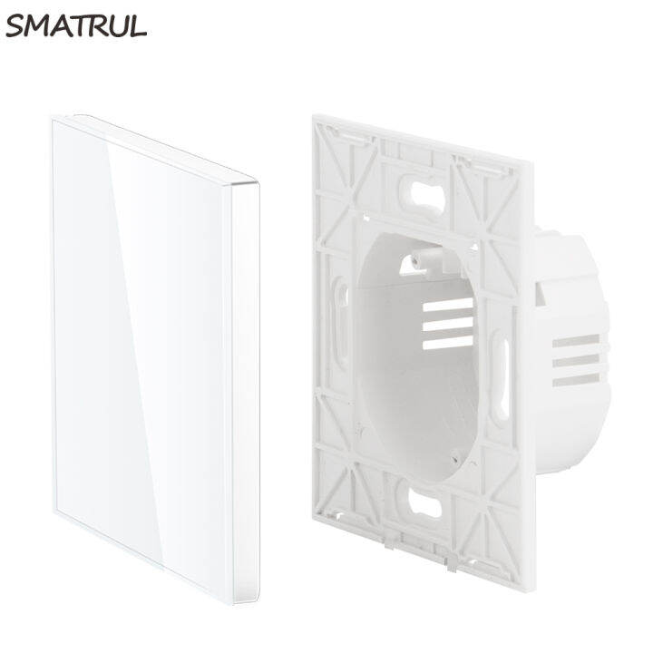 SMATRUL Blank Decorative Wall Switch Bottom Box Tempered Glass Home ...