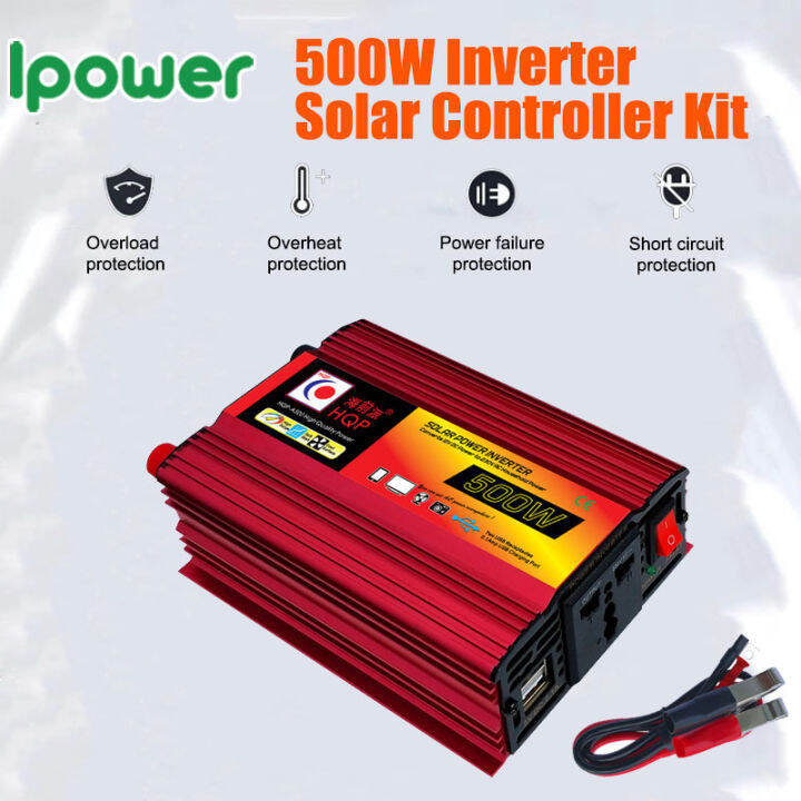 iPower DC12V 500W Solar Power Inverter Set Inverter Electric Fisher ...