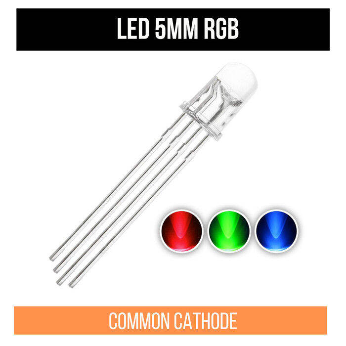 LED RGB 5mm 5 mm Common Cathode Katode Katoda Clear Transparan | Lazada Indonesia
