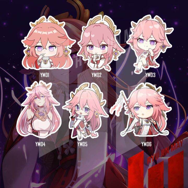 Sticker Anime - Genshin Impact - Yae Miko | Lazada Indonesia