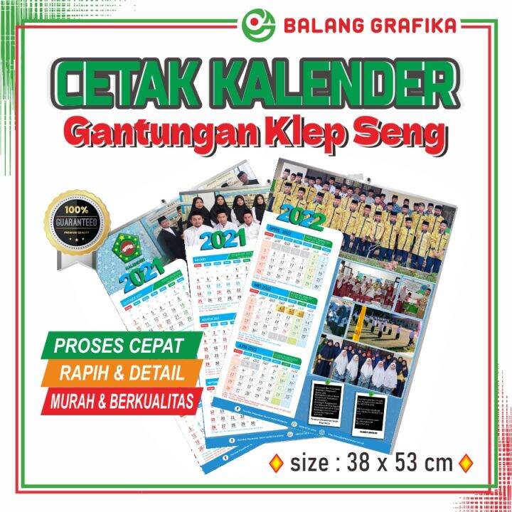 Kalender Dinding Custom Kelender Perusahaan Kampus Sekolah Pesantren ...