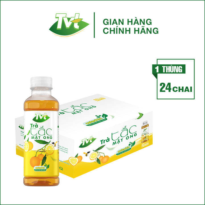 [Thùng 24 chai 470ml] Trà Tắc Mật Ong TVT tinh chất trà xanh, chống oxy hóa, thanh nhiệt, Mát ...