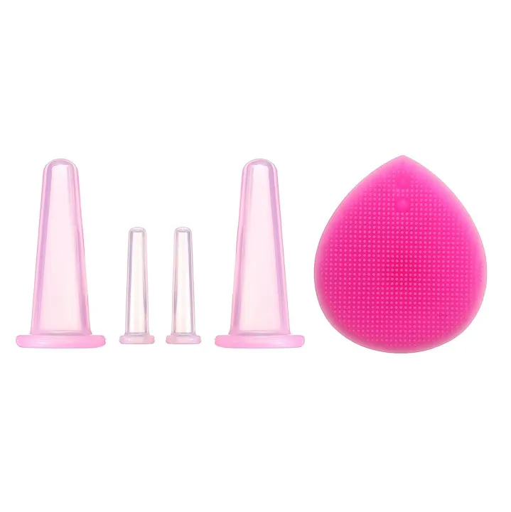 Silicone Facial Cupping Therapy Set Vacuum Massage Eye And Face Cup Glam Kit | Lazada.co.th