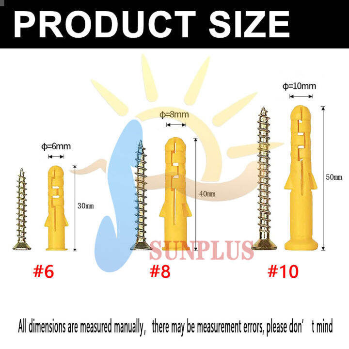 Tox With Screw,6mm,8mm,10mm,Tox Wall Plug With Stopper,Expand Nails ...