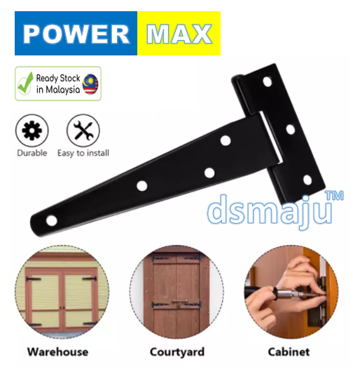 Heavy Duty Black Tee Hinges 1PC T Hinges Ensel T Hitam Antique Castor ...