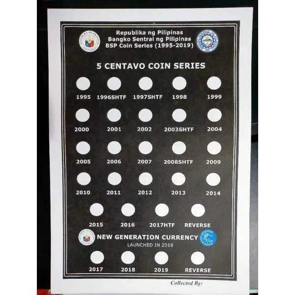 2021 new Coin Displat Layout for BSP 5 10 Centavo coin series | Lazada PH