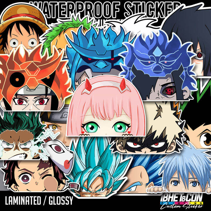 Anime Peeker Sticker Waterproof Laminated Glossy Sticker | Lazada PH
