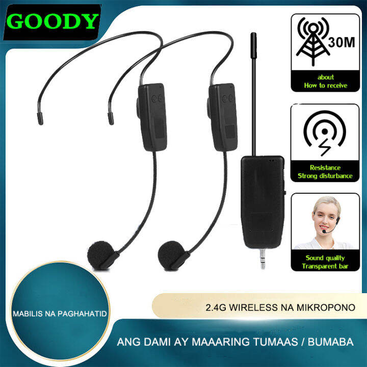 Lapel Microphone Teaching 2.4G Wireless Headset Microphone Lavalier ...