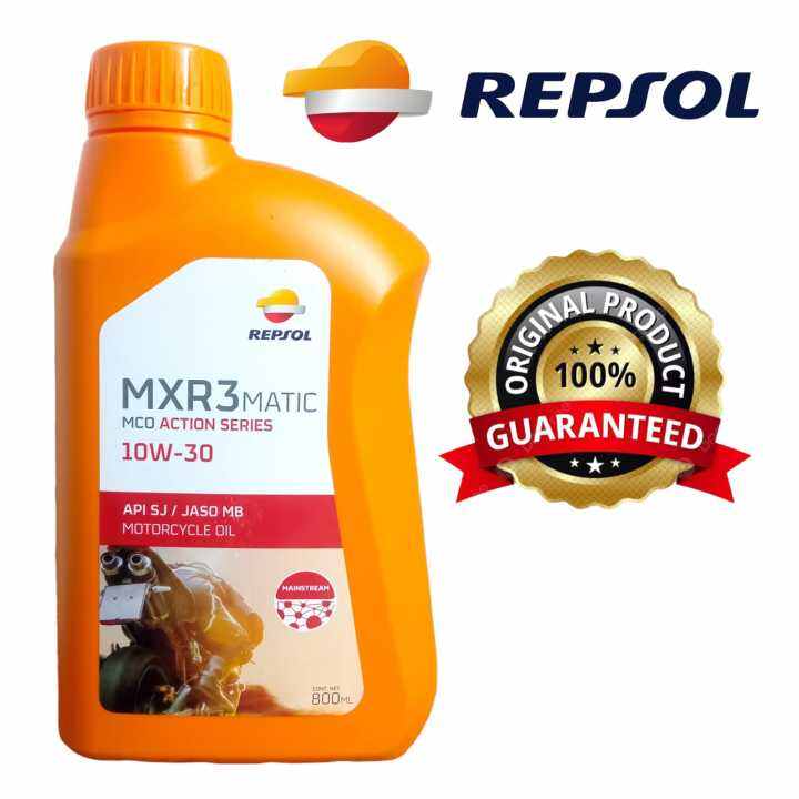 Oli Repsol MXR Matic 800ml 10W-30 API SL JASO MB | Lazada Indonesia