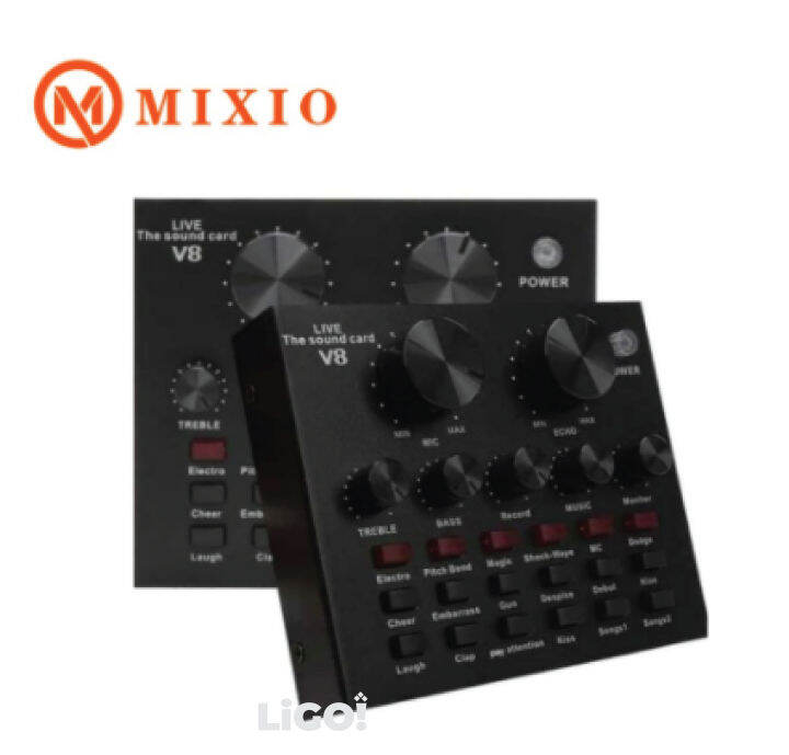 Mixio Sound card V8 Mixer SoundCard V8 MIXER Audio USB External ...