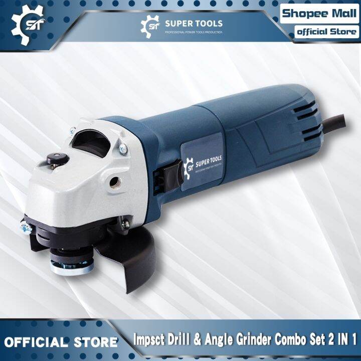 SUPERTOOL Professional High Power Impact Drill And Grinder Complete Set ...