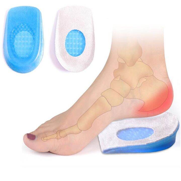 New Silicone Gel Orthopedic Insoles Back Pad Heel Cup for Calcaneal ...