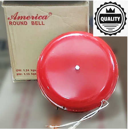 America Fire Alarm Round Bell 6" or 8" Loud 220V or 24V Electric Bell ...