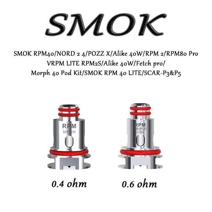 [Ship Today] RPM Replacement OCC 0.6ohm Coil Mesh 0.4 Ohm Full Pack Fit ...