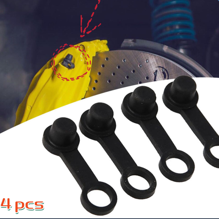 GreenTool 4x Black Rubber Brake Bleed Grease Cap Dust Cover 8mm ...
