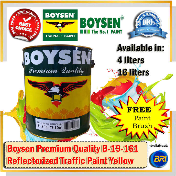 Boysen Premium Quality BS 19-161 Reflectorized Traffic Paint Yellow ...