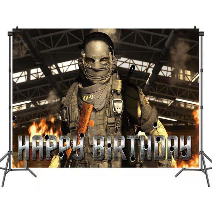 5x3ft Game Theme Call of Duty Modern Warfare Backdrop Happy Birthday ...