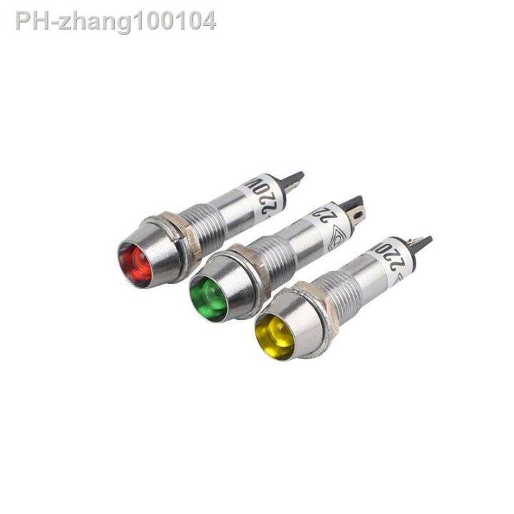 Metal Indicator Lights 8mm No Wire 12V 24V 220v Indication Waterproof ...