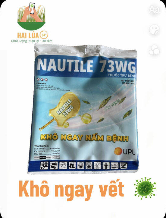 Thuốc trừ bệnh NAUTILE 73WG 240gr (5 gói) ~56,000đ/gói - trừ bệnh phổ ...