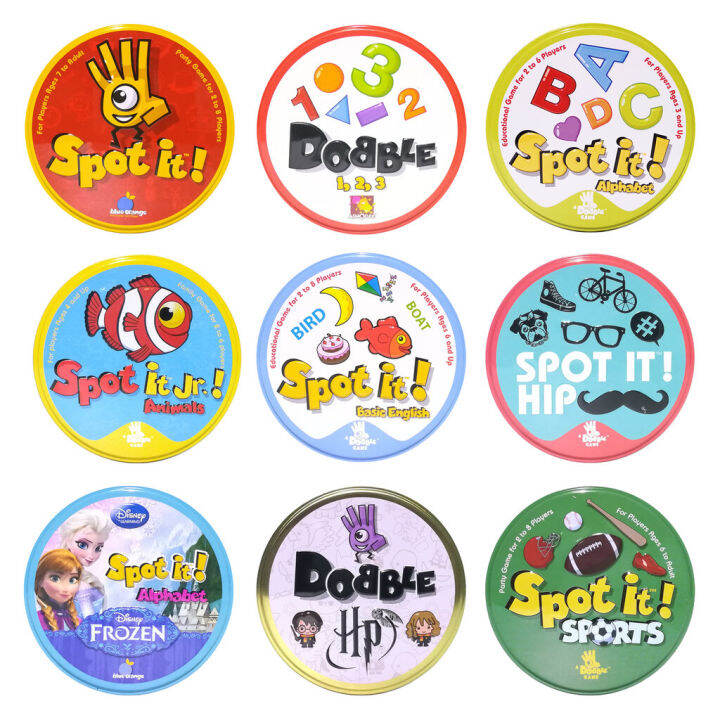 Game Card Spot it Dobble Toy Matching Metal Box Variant เกมจับคู่ ...