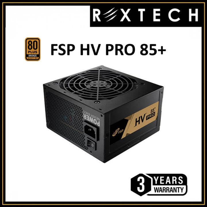REXTECH FSP HV Pro 85 80 Plus Bronze Power Supply (550W/650W) | Lazada