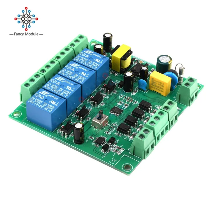 RS485/TTL UART 220V 4 Channel Power Supply Modbus Relay Module RTU Four-Way Input Output | Lazada PH