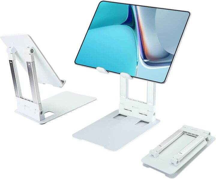 Tablet Holder Solid Sturdy Stand, Dual Tube Foldable for Ipad Pro ...