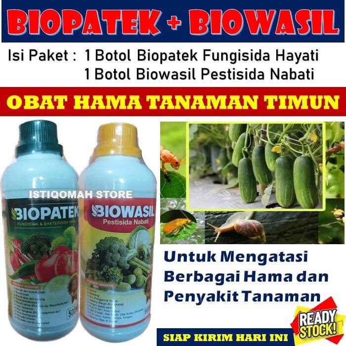 Obat Hama Timun Terbaik BIOPATEK + BIOWASIL Fungisida dan Pestisida ...