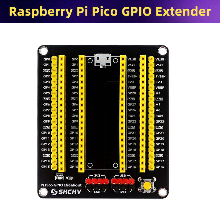 Raspberry Pi Pico GPIO Breakout Extender DIY Expansion Board Male ...